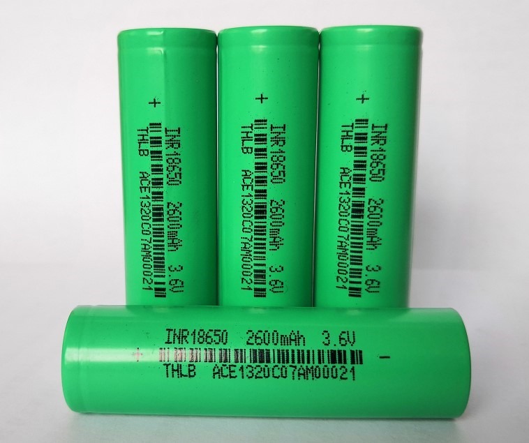 LiNiMnCoO2 18650 Lithium Ion Battery Cells 3.6 Volt 2600mAh For ...